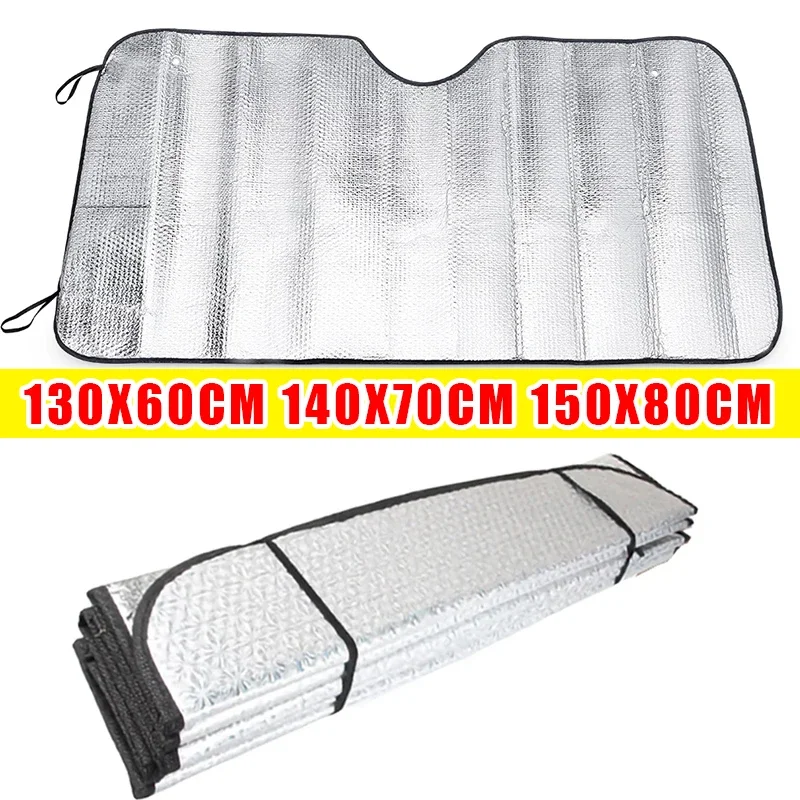 140x70CM Car Window Sun Shade Windshield Snow Ice Anti-UV Protection ...
