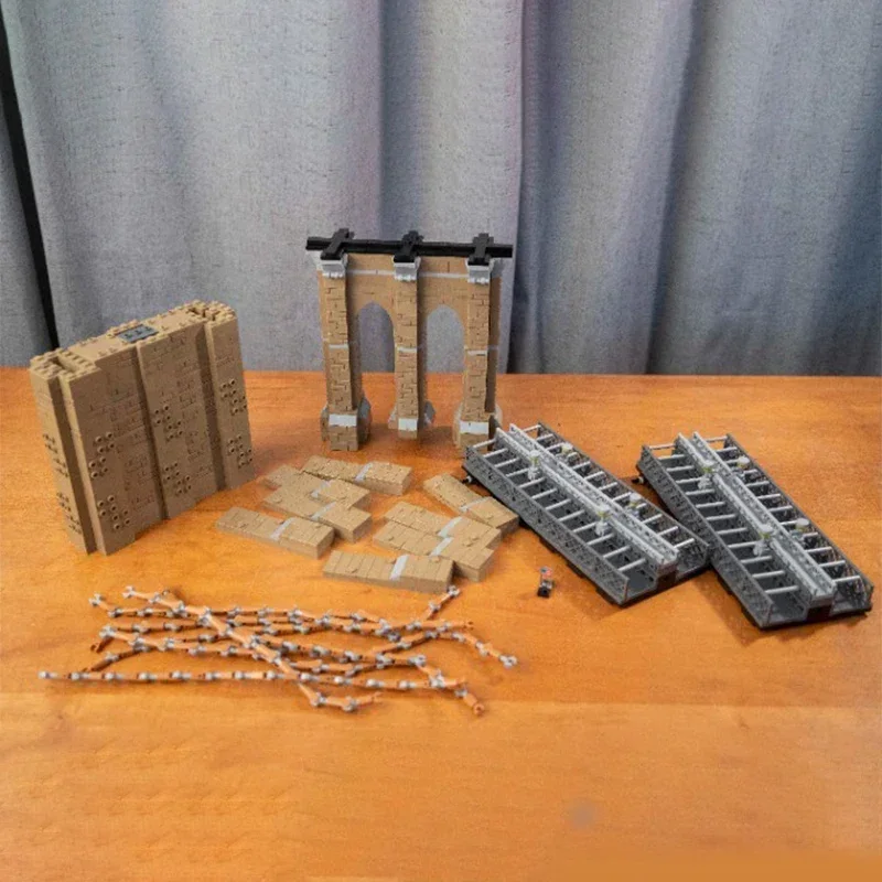 City Street View Model Moc Building Bricks The Brooklyn Bridge ...
