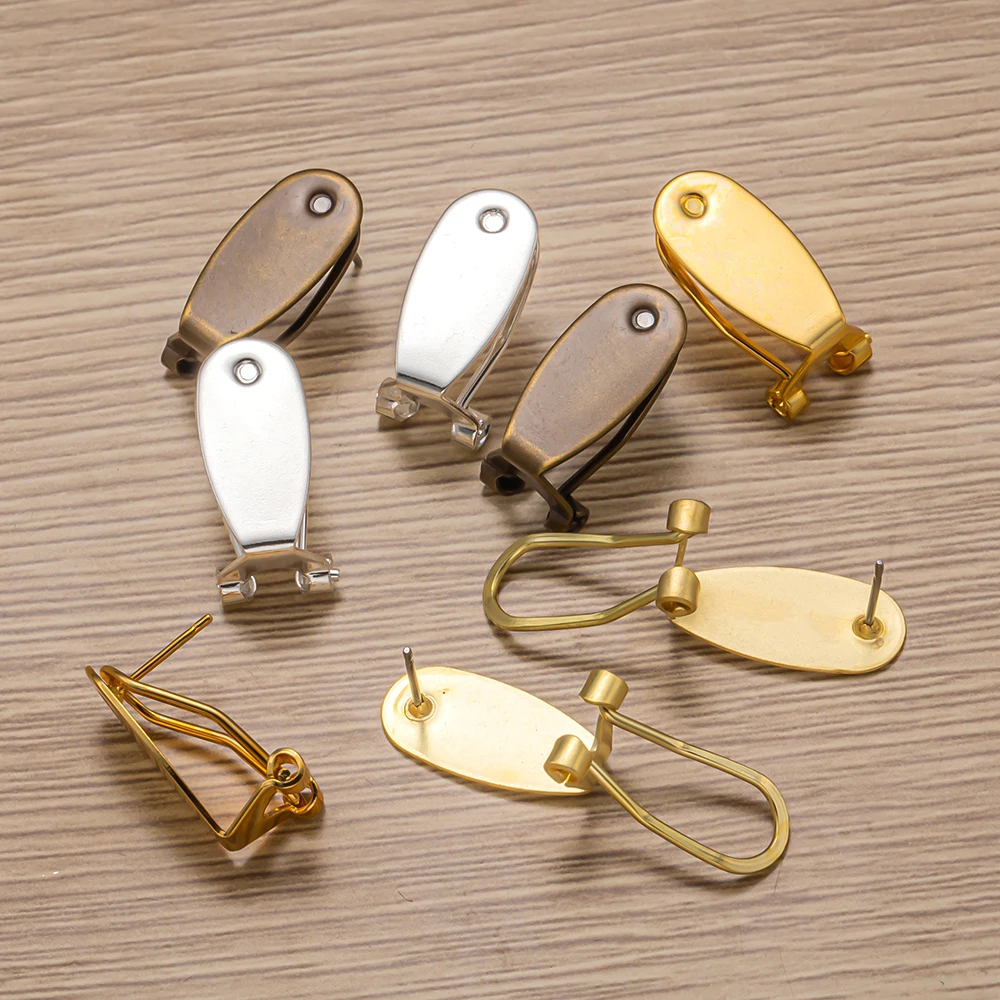 10pcs-Lot-Copper-Earrings-Hooks-Base-Clips-For-DIY-Ear-Stud-Fasteners ...