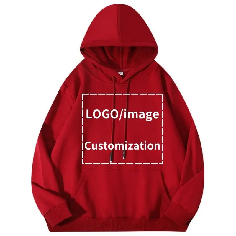 Solid-Color-Casual-Hoodies-Custom-Men-Women-Customization-Logo-Print ...