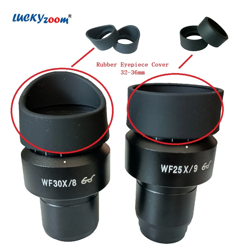 2 Sets Rubber Eyepiece Cover Black 32mm Microscope Eye Cups Upgrade Eye ...