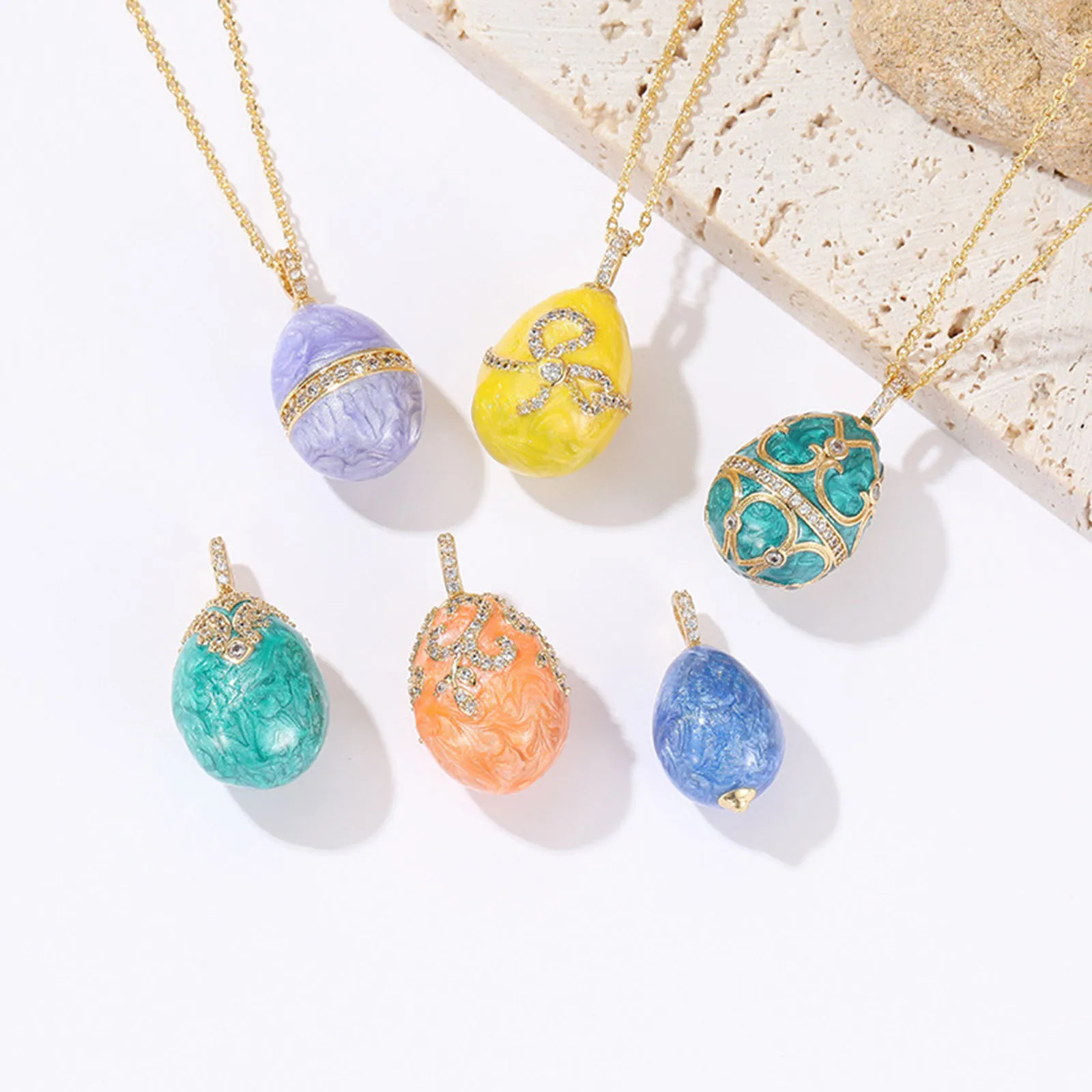 1PC-Fashion-Copper-Easter-Day-Charms-Multicolor-Egg-Enamel-Clear-Cubic ...