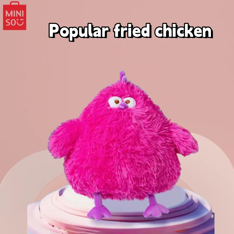 MINISO-Purple-Dun-Dun-Chicken-Fried-Hair-Doll-Cartoon-Peripheral-Toys ...