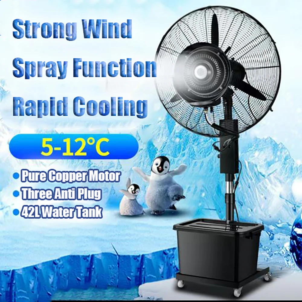 Industrial-Fan-with-Water-Spray-Misting-Fan-Camping-Spray-Fan-Heavy ...