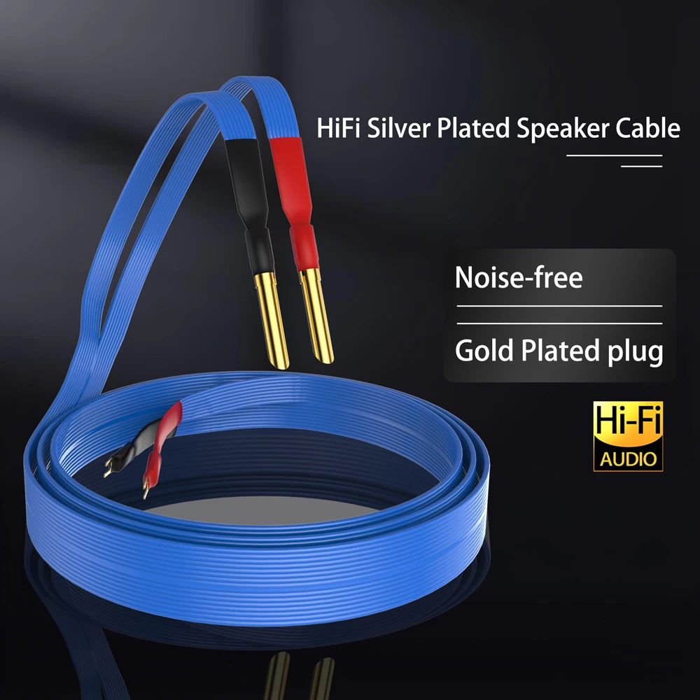 Audio-Blue-Heaven-Speaker-Cable-Silver-plated-OFC-Loudspeaker-Wire-Flat ...
