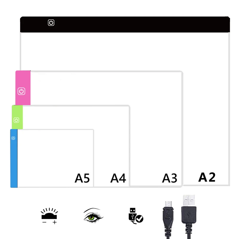 A2/A3/A4/A5 Ultra-Thin Portable LED Light Box Tracer USB Power Cable ...