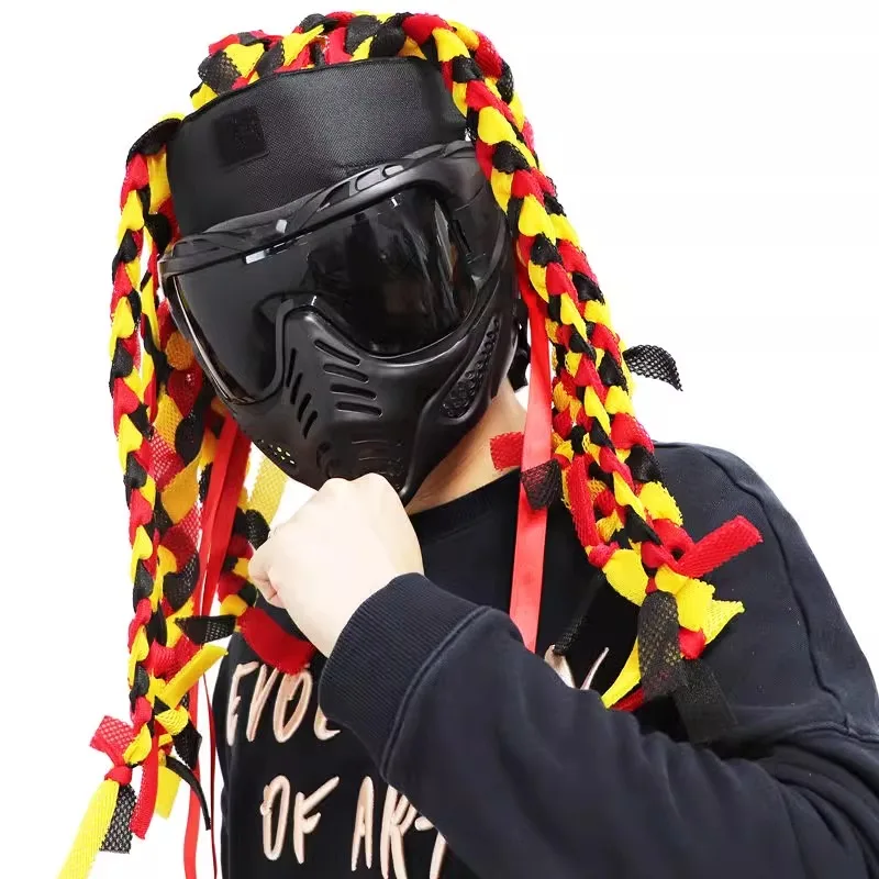 Indian-Dreadlocks-Helmet-Tactical-Mask-with-Discolored-Goggles-Hunting ...