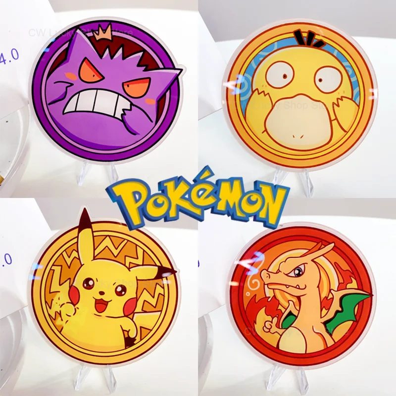 Pokemon-Pikachu-Acrylic-Cup-Coasters-Gengar-Cartoon-Coffee-Cup-Coaster ...