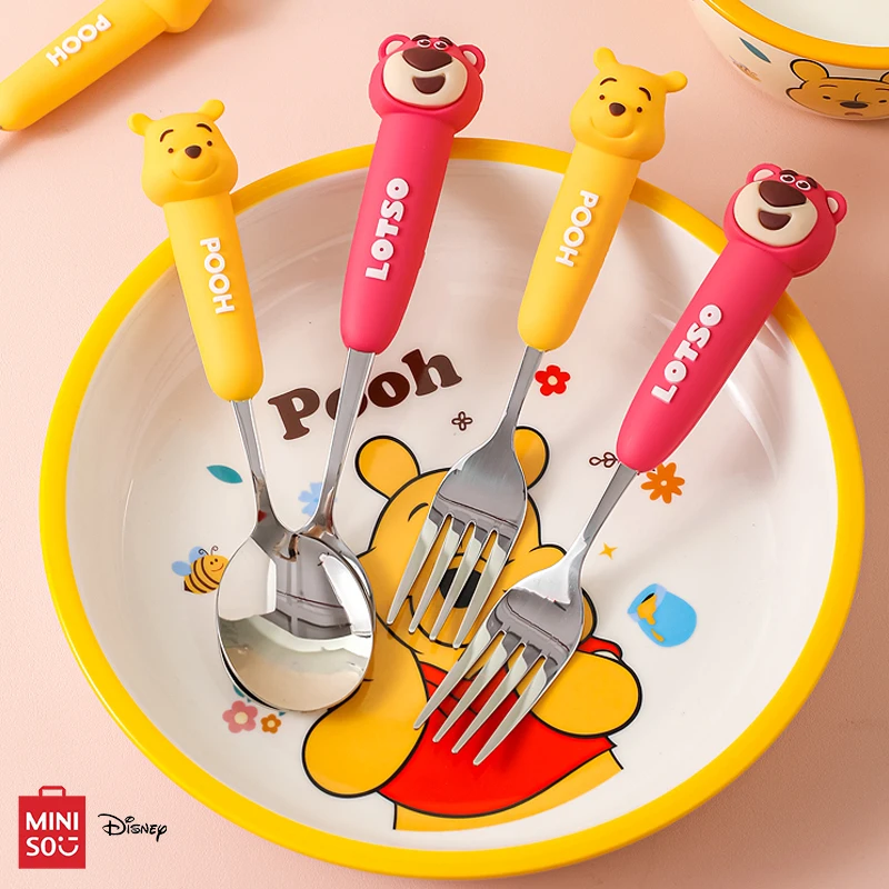 Miniso-Disney-Lotso-Fork-Spoons-Set-Cute-Kawaii-Pooh-Child-Cutlery ...