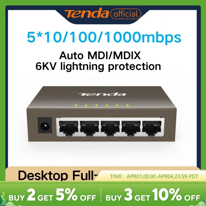 Tenda-POE-Switch-5-Ports-Gigabit-Network-Switch-PSExPD-Gigabit-POE ...