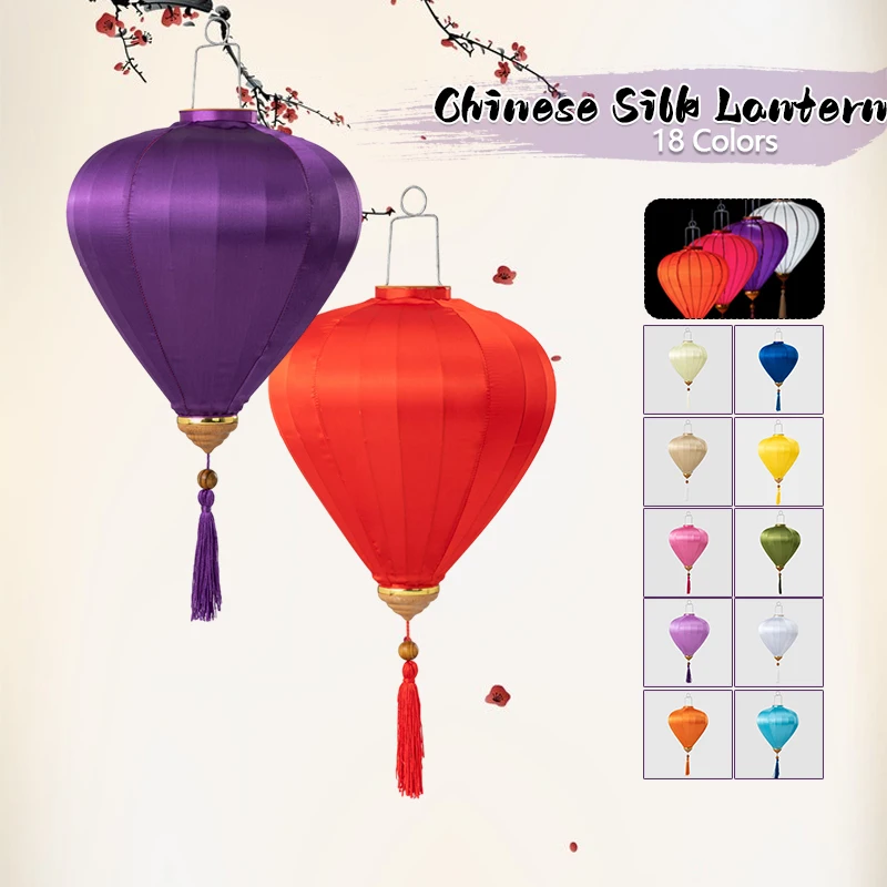 12/14 inch Chinese Ancient Style Lantern Satin Silk Palace Lantern ...