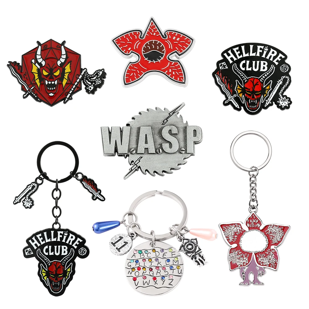 Eddie Munson WASP Pins Hellfire Club Pin esmaltado, insignia de Metal ...