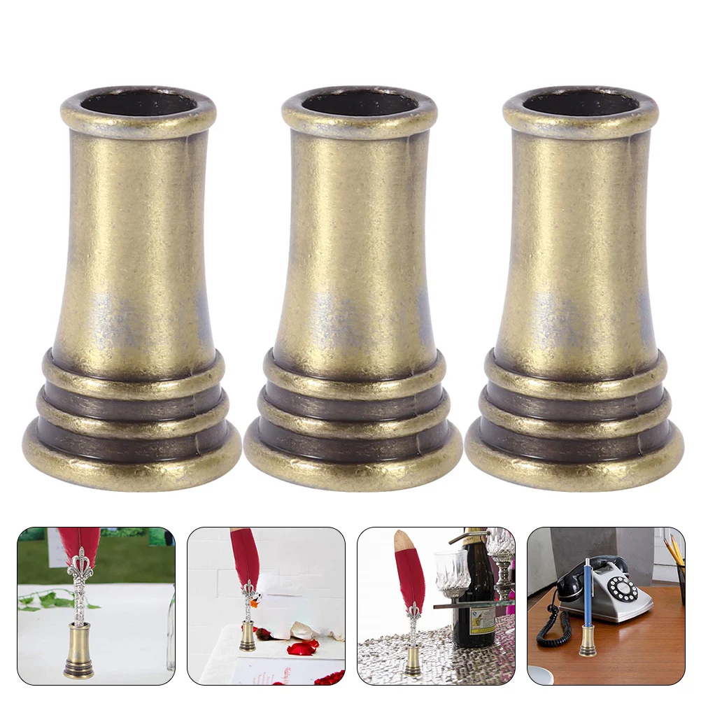Pen-Holder-Stand-Metal-Single-Nib-Base-Dip-Desk-Quill-Desktop-Retro ...