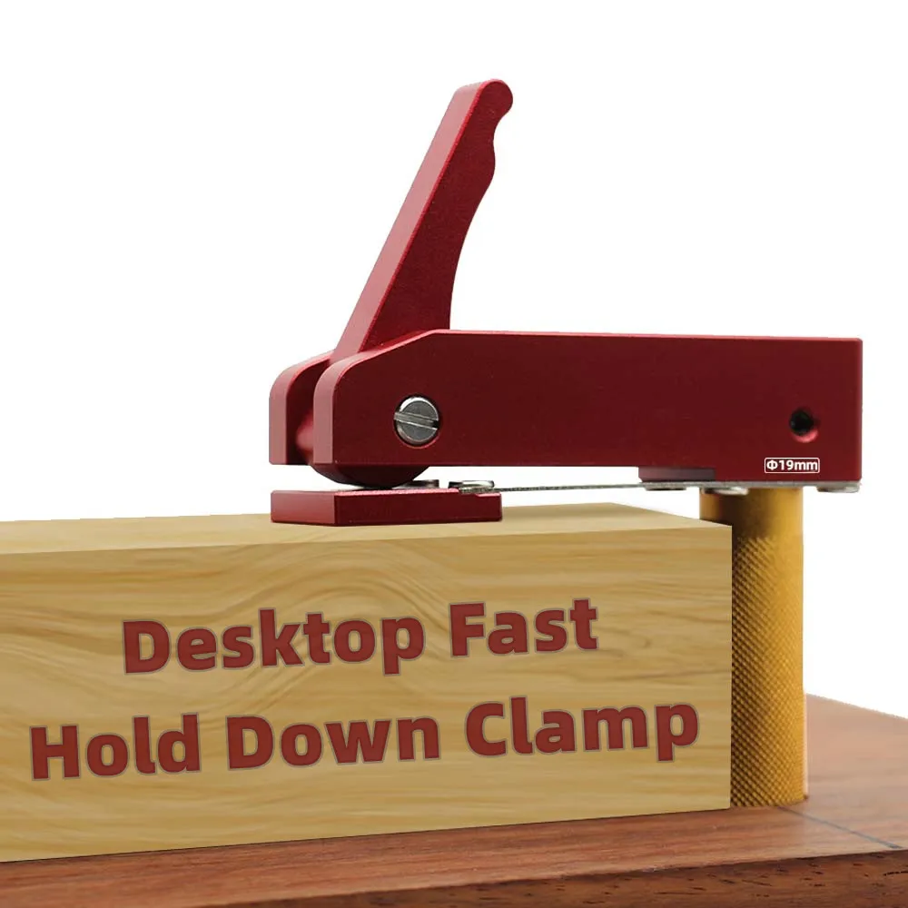 Woodworking Desktop Quick Acting Hold Down Clamp Aluminum Desktop Clip ...