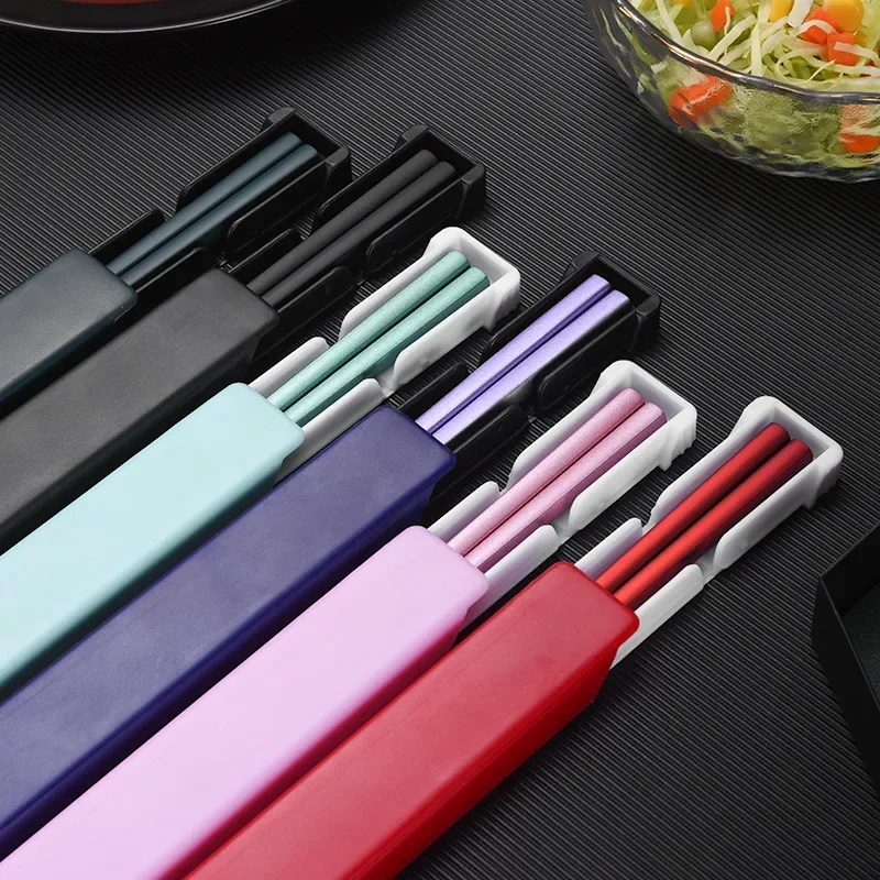 304-Stainless-Steel-Chopstick-Lunch-Tableware-Travel-Portable ...