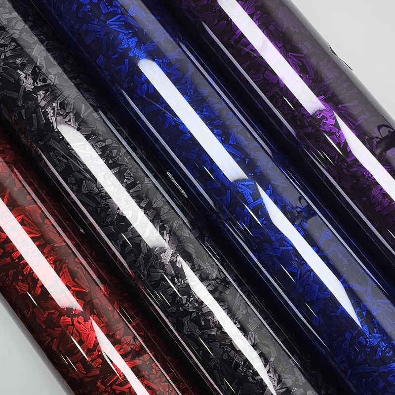High-Glossy-Purple-Black-Red-Forged-Carbon-Fiber-Wrap-Vinyl-Car-Decal ...
