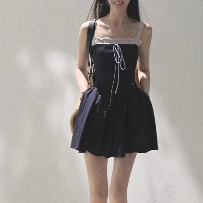 Oakmoo Basic Silk Tencel Linen Slimming Strap Dress Flowing ...