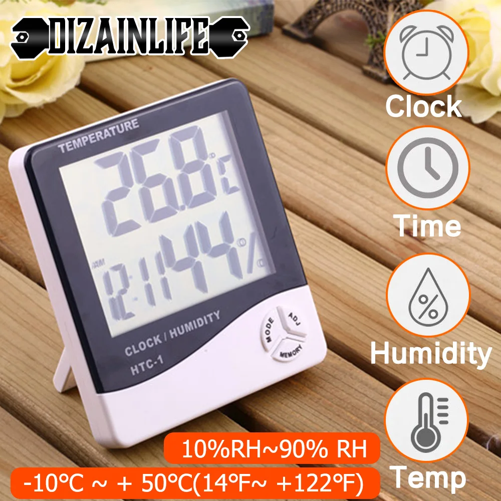 LCD-Electronic-Digital-Temperature-Humidity-Meter-Monitor-Indoor ...