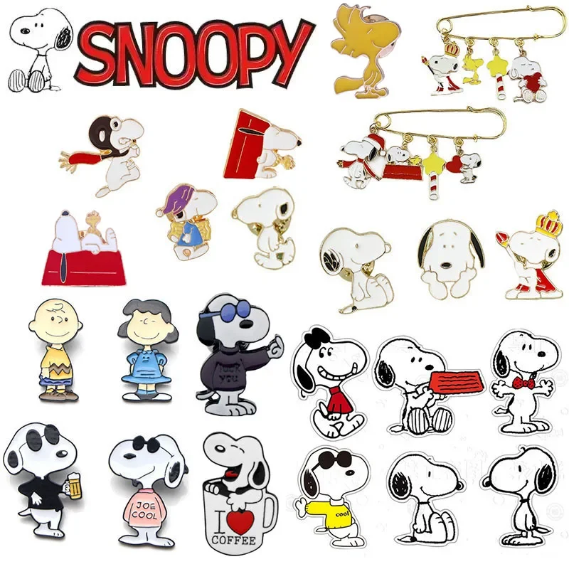 Snoopy-Brooch-Cute-Anime-Figure-Woodstock-Dog-Metal-Acrylic-Badge ...
