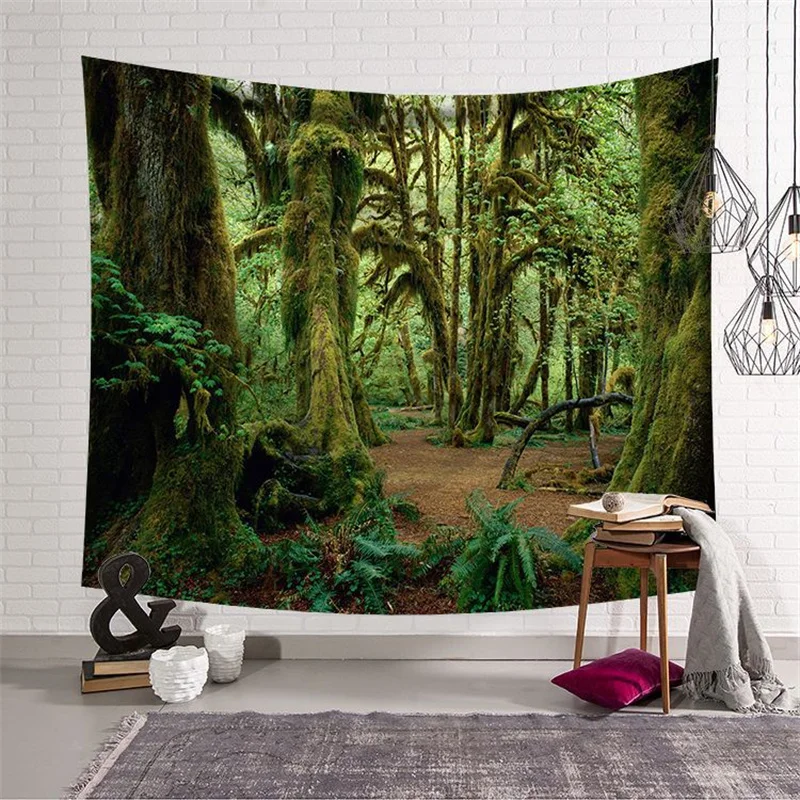 Natural-Forest-Tapestry-Landscape-Print-Wall-Hanging-Tapestry-Carpet ...