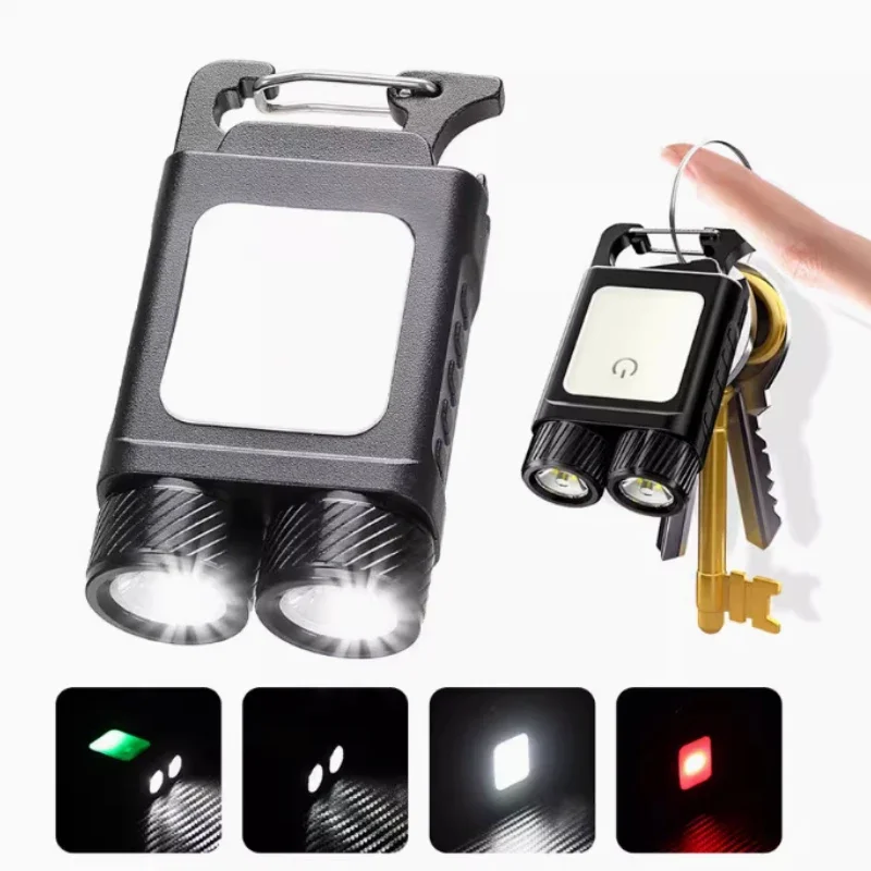Mini Keychain Flashlight with Clip Super Bright Pocket Torch Light LED ...