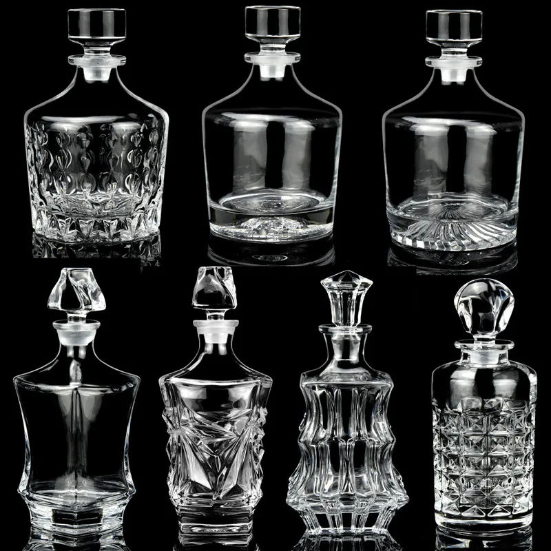 New-Glass-Wine-Bottle-Whiskey-Decanter-Alcohol-Container-Pourer-Wine ...