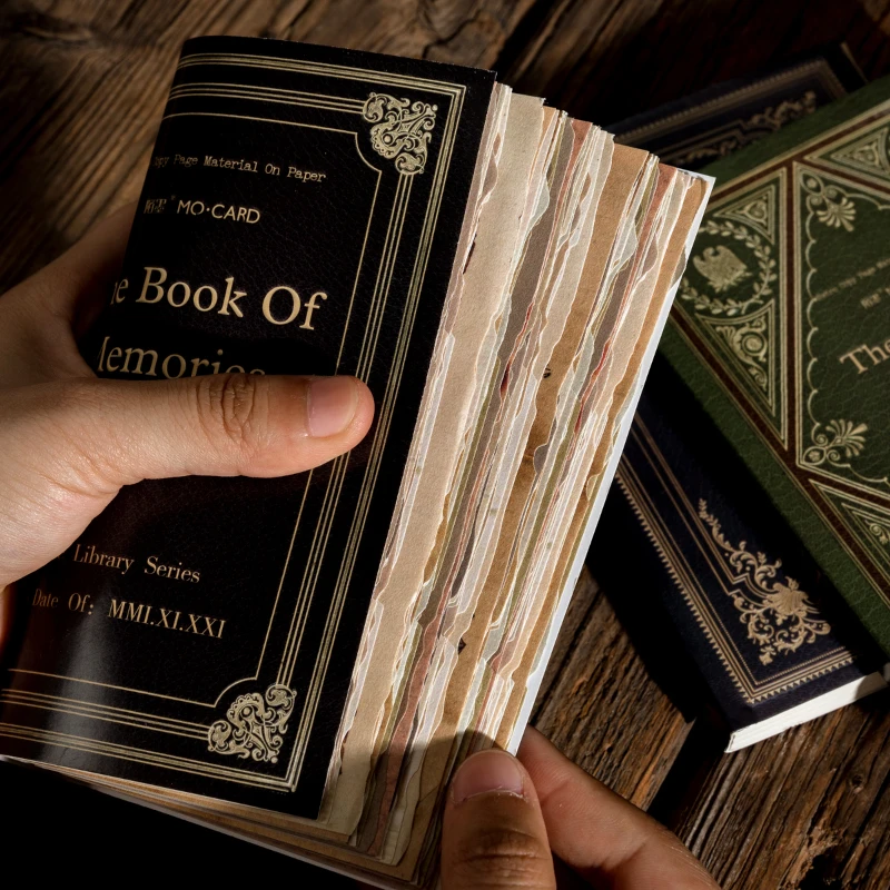 60 pcs Retro tracce pagina del libro materiale serie di carta strappato ...