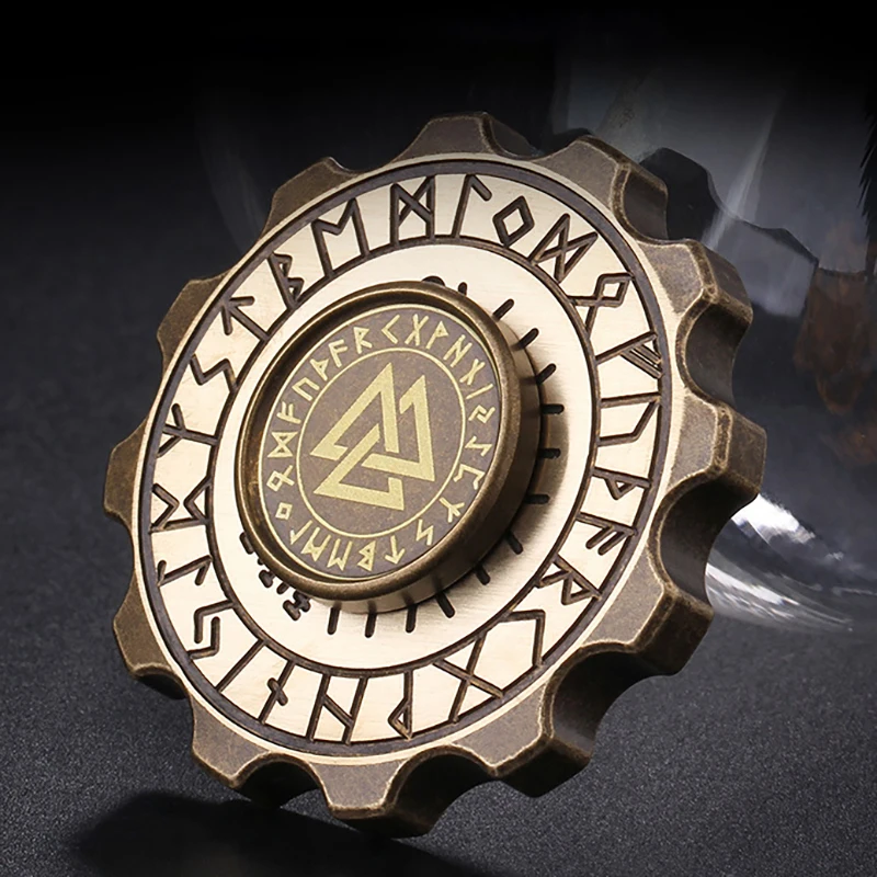 1pcs-Double-Sided-Viking-Pirates-Fidget-Spinner-Mute-Copper-Hand ...