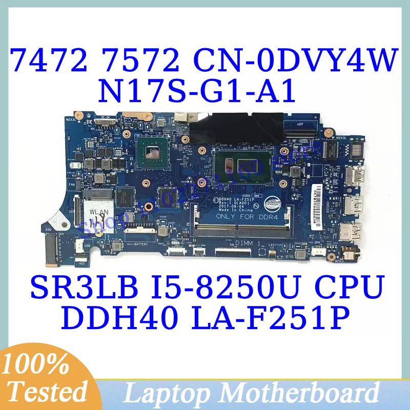 CN-0DVY4W-0DVY4W-DVY4W-For-Dell-7472-7572-With-SR3LB-I5-8250U-CPU-DDH40 ...