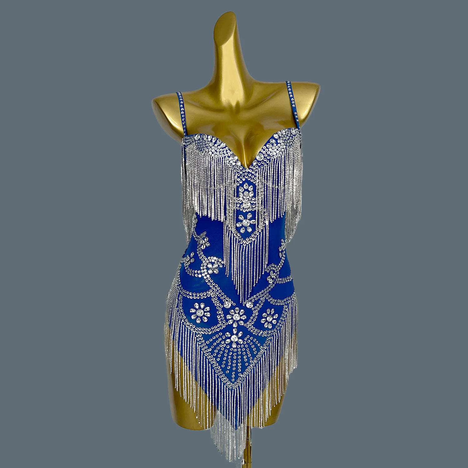 Sparkly-Diamonds-Prom-Gowns-Fringes-Sleeveless-Dress-Women-Dance ...