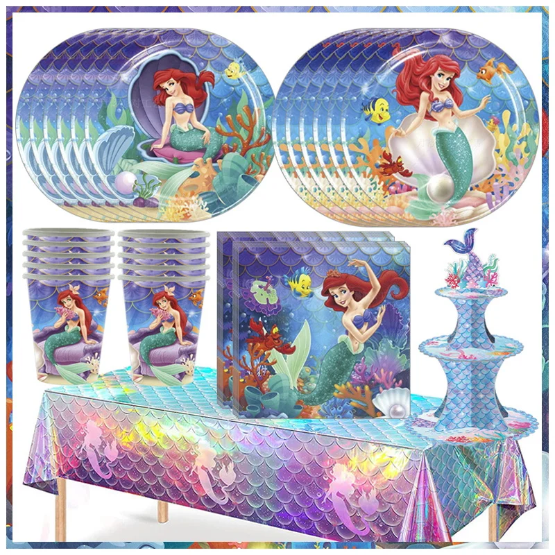 Disney-The-Little-Mermaid-Birthday-Party-Decoration-Supplies-Ariel ...