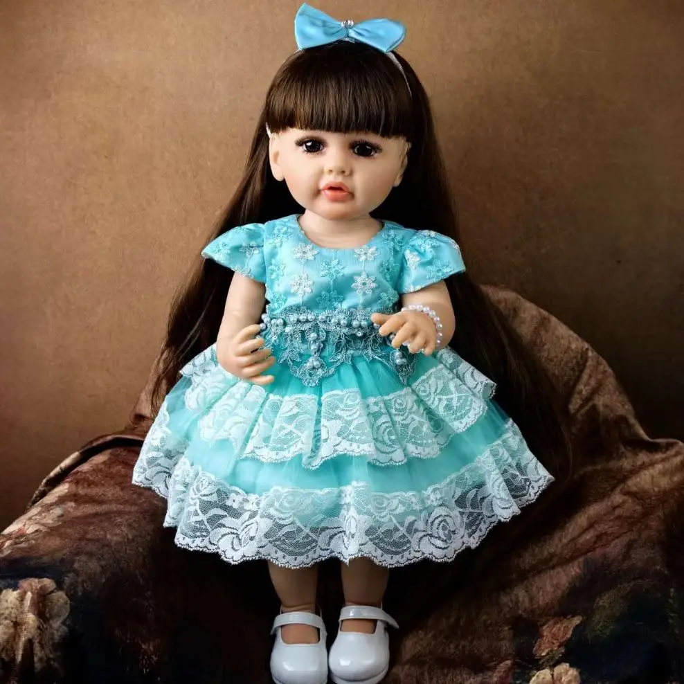 High-Quality-Doll-Reborn-Baby-Girl-Doll-55-cm-Waterproof-Full-Silicone ...