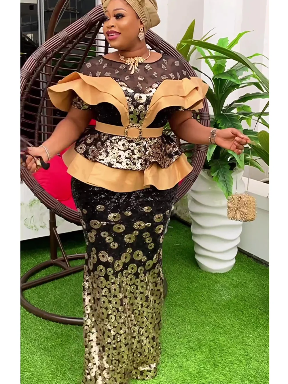 Plus-Size-African-Party-Dresses-for-Women-Dashiki-Ankara-Sequin-Wedding ...