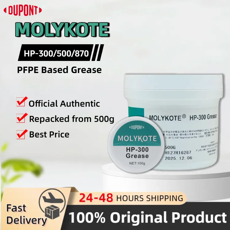Dow Corning Molykote HP-300 HP-500 HP-870 Fully Fluorinated Grease PFPE ...