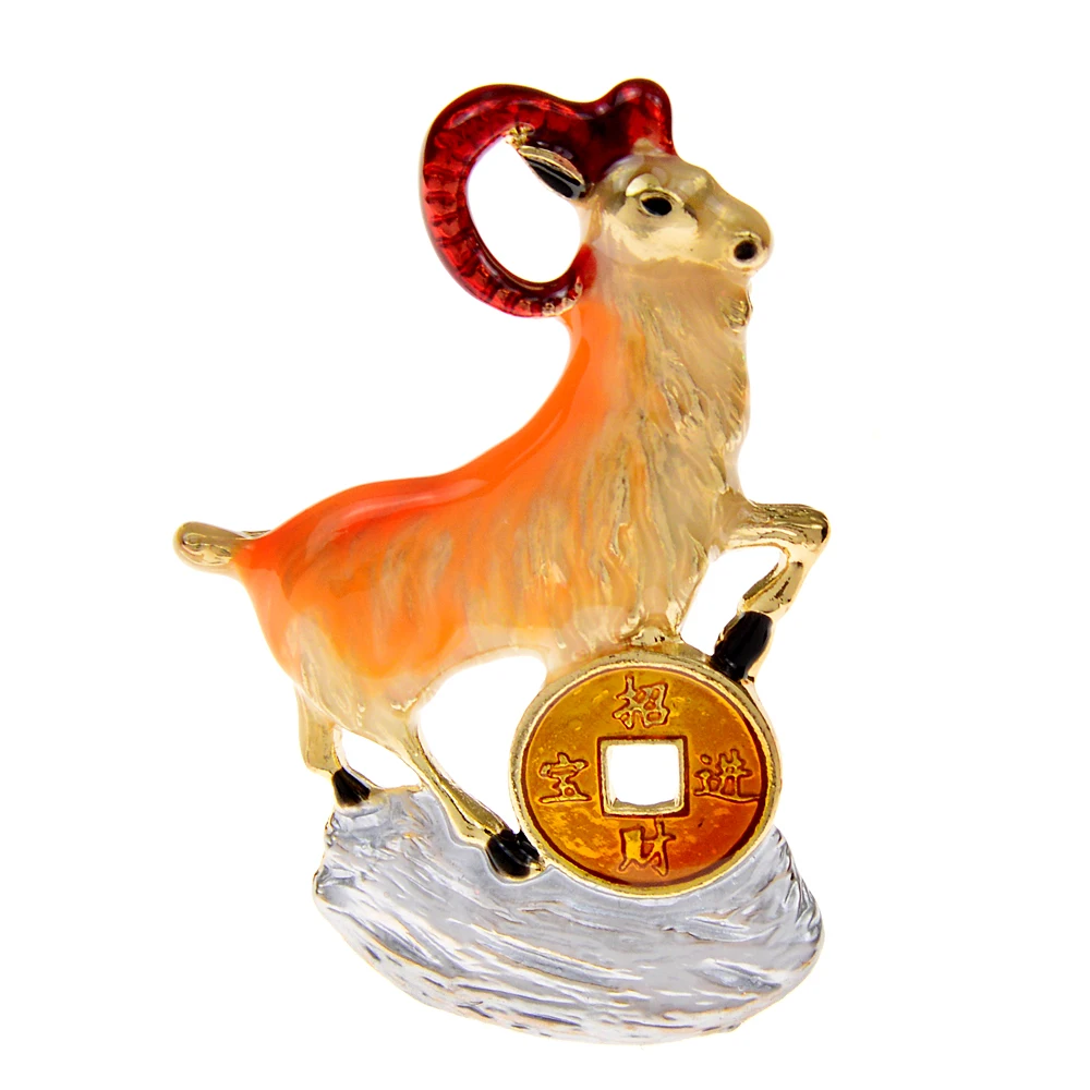 CINDY-XIANG-Chinese-Style-Attracts-Wealth-Goat-Brooch-Fashion-Good-Luck ...