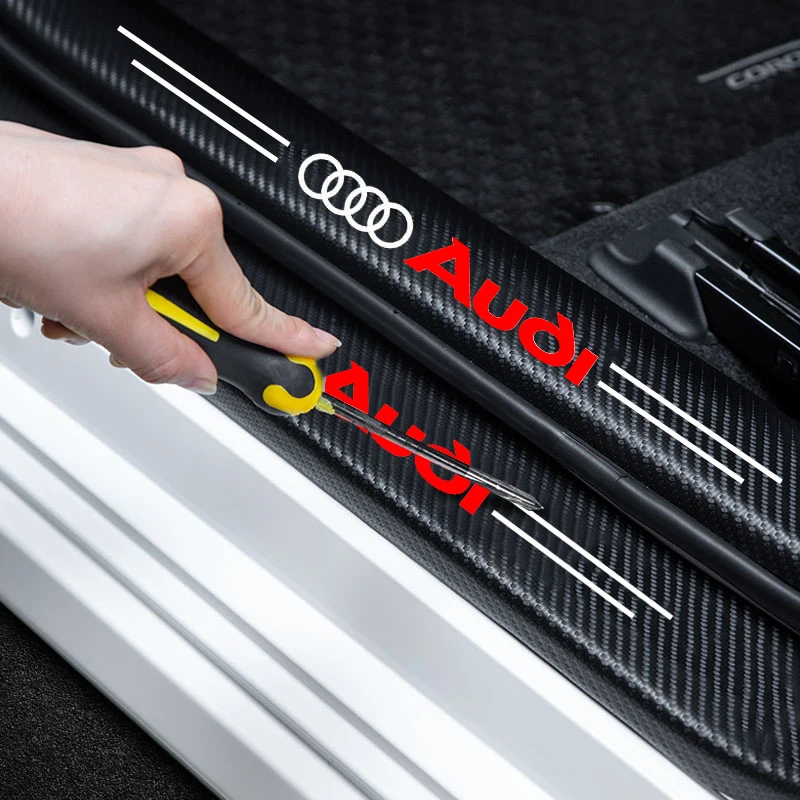 Carbon-Fiber-Car-Door-Edge-Sill-Protector-Strip-Stickers-For-Audi-A3-8V ...