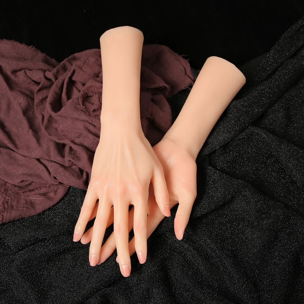 Realistic Lifesize Silicone Hand Female Model Display Props Mannequin ...