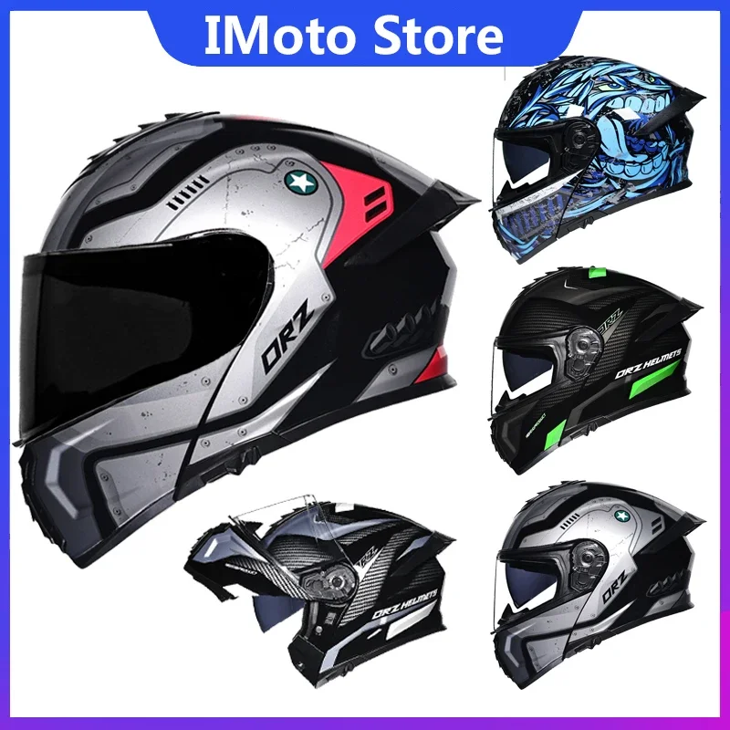 Motocycle-Helmets-ORZ-Motorbike-Helmet-Unisex-Modular-Filp-Up-Full-Face ...