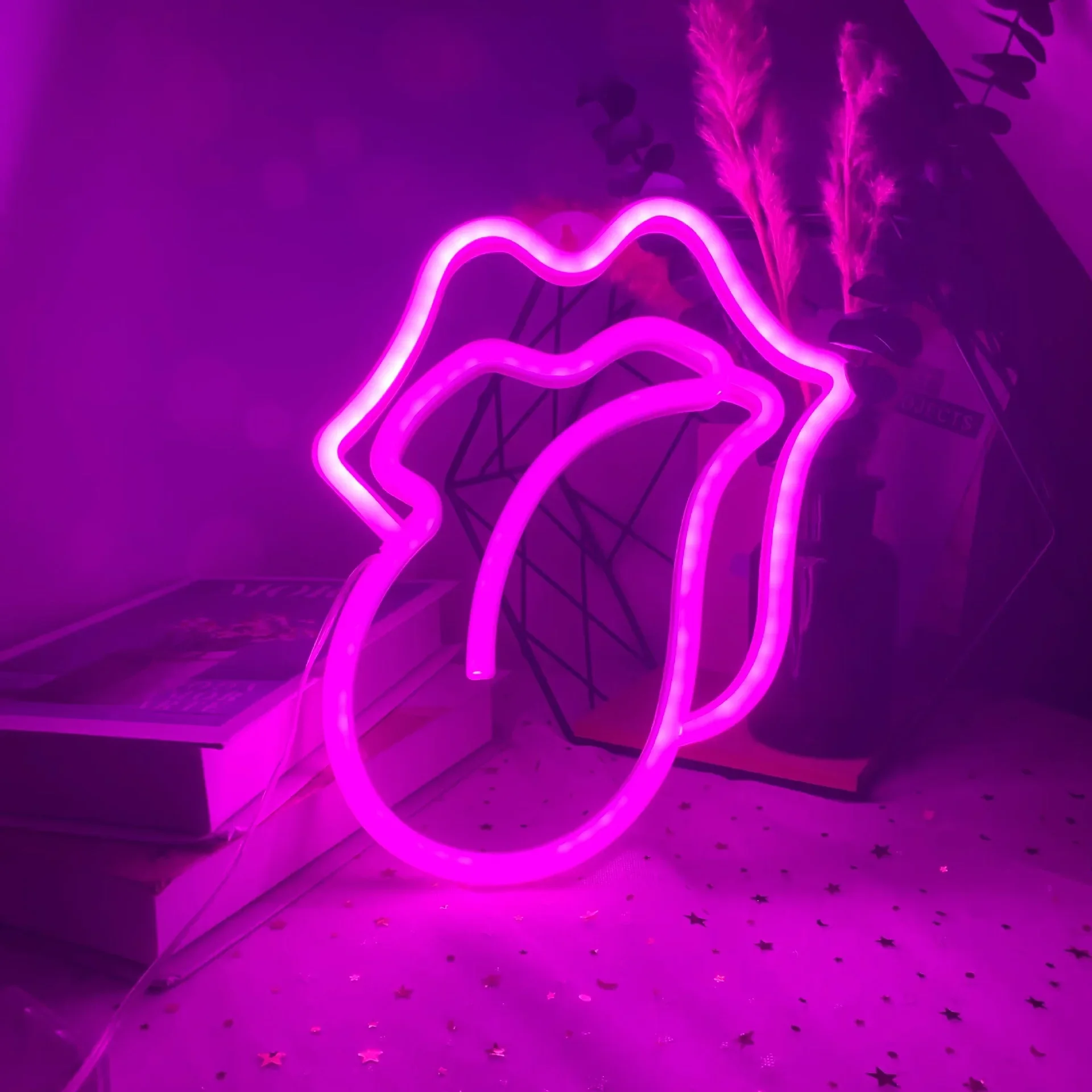 Mouth-Lip-Neon-Light-Sign-LED-Angel-Wings-Sexy-Lips-Lamp-Decoration ...