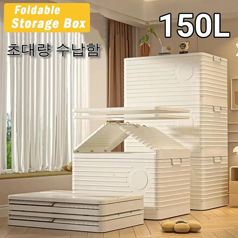 Super-Large-Capacity-Storage-Bin-With-Wheels-Foldable-Clothes-Storage ...