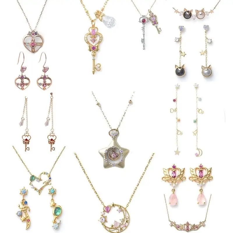 Anime-Cos-Sailor-Moon-Peripheral-Time-and-Space-Key-collar-pendientes ...