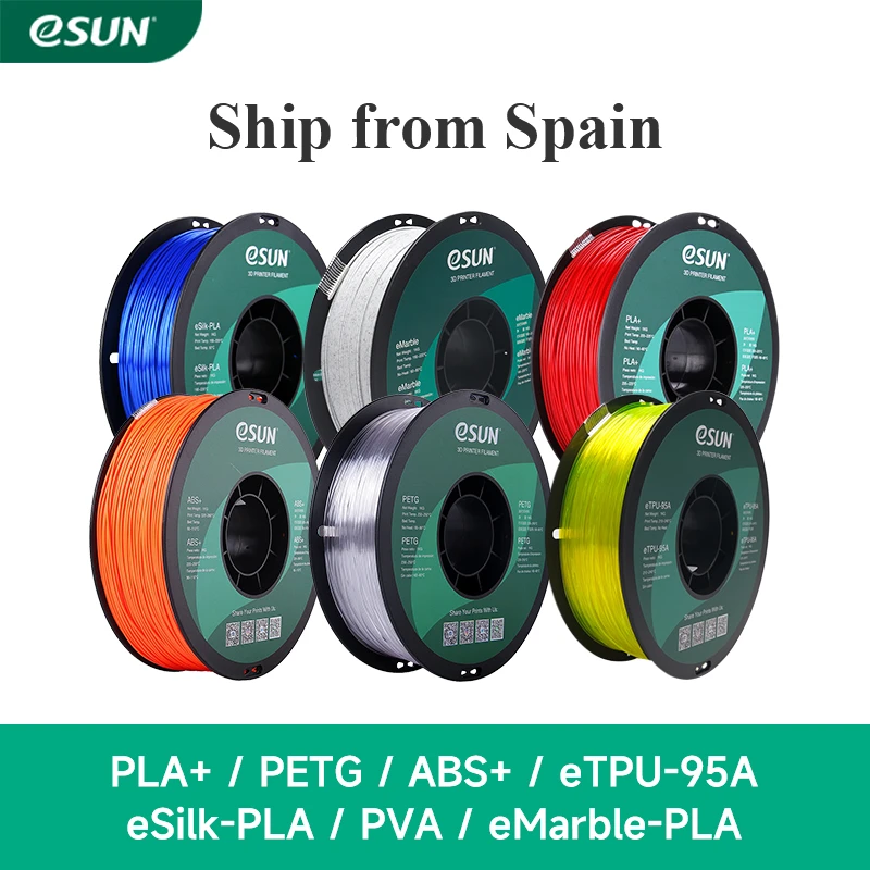 eSUN PLA Plus PETG ABS+ TPU 95A Silk PLA PVA Filament For 3D Printer 1 ...