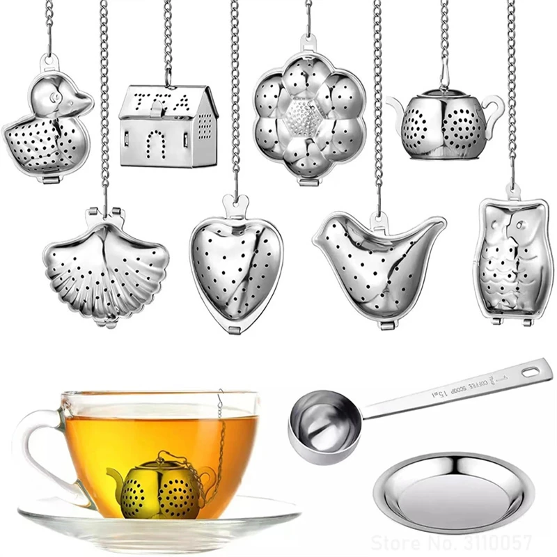 New Stainless Steel Tea Infuser Teapot/owl/duck/pumpkin Tray Spice Tea ...