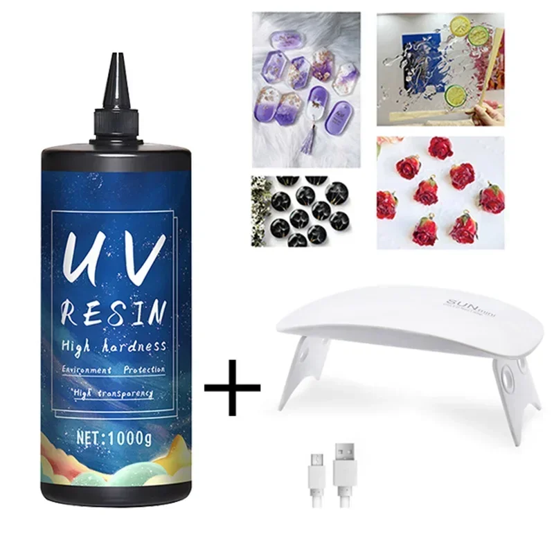 Cola de resina epóxi uv 50-1000g, faça você mesmo, fabricação de jóias ...