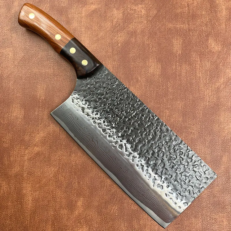 Chinese-Chef-Knife-Handmade-Damascus-Steel-Blade-Slicing-Cleaver ...