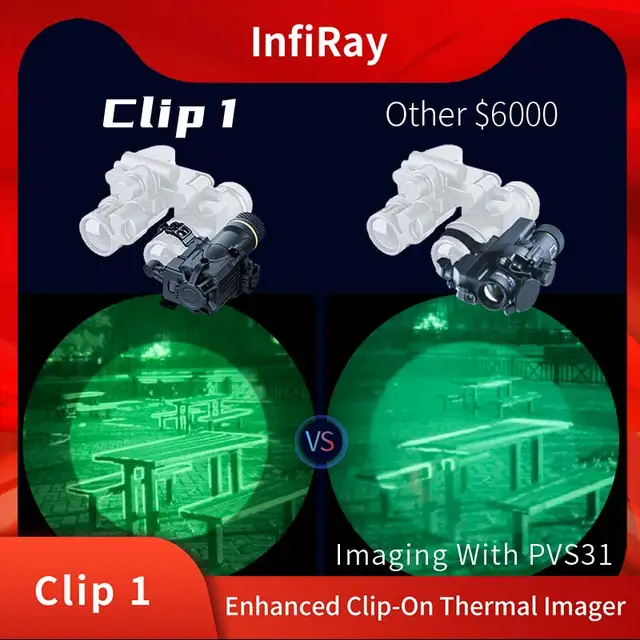InfiRay Official Clip 1 Thermal Imager for Hunting for PVS14 Night ...