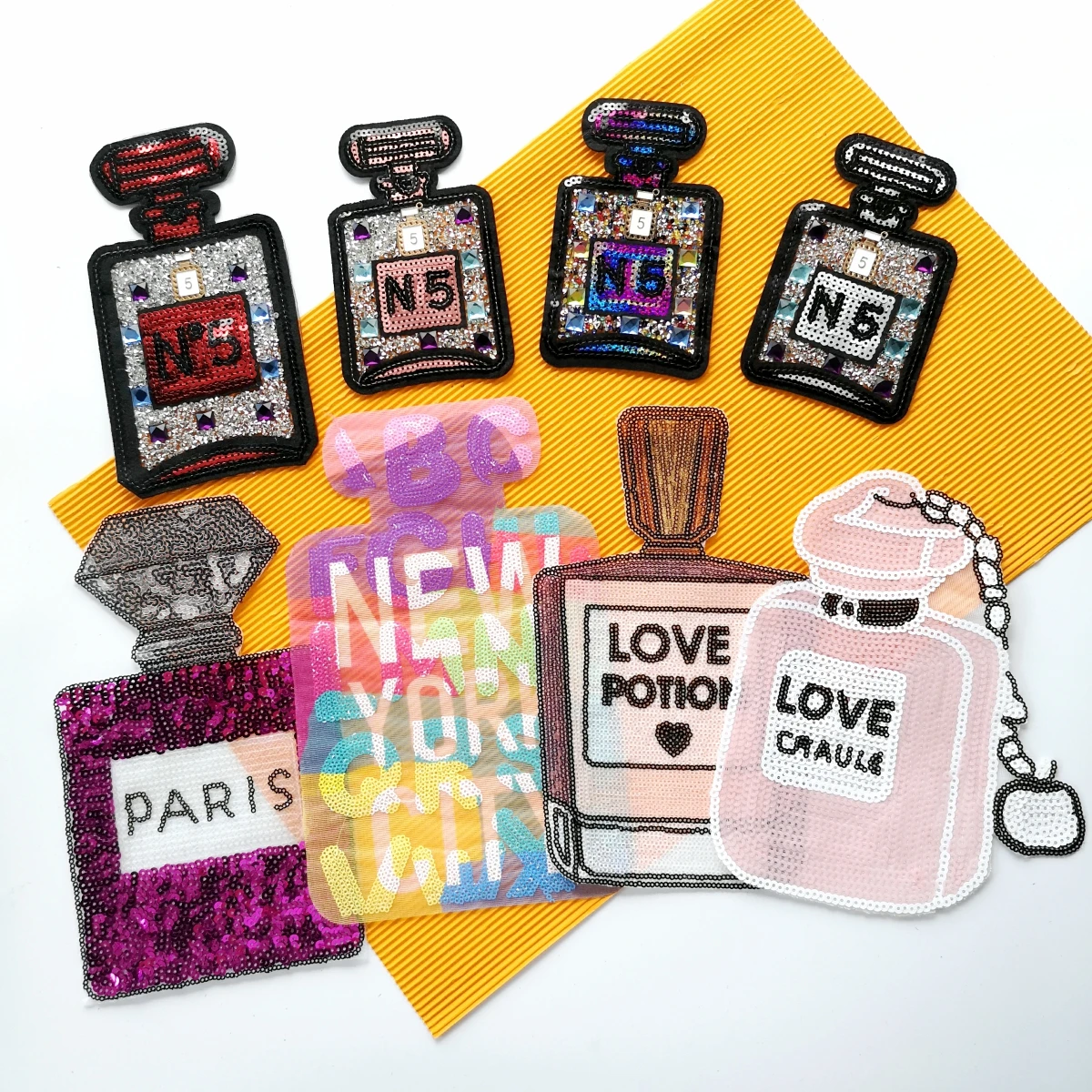 embroidery perfume bottle Patch,sequined Appliques Badge,badges,patches ...