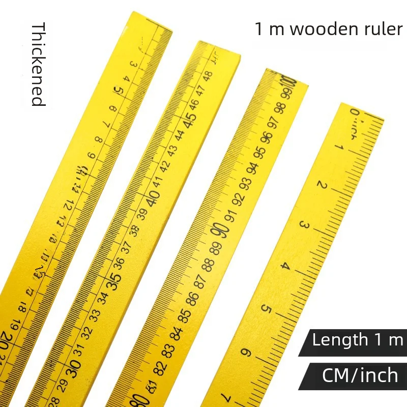 Tailoring-Fabric-Measurement-Ruler-50cm-1m-Wooden-Straight-Edge-Ruler ...
