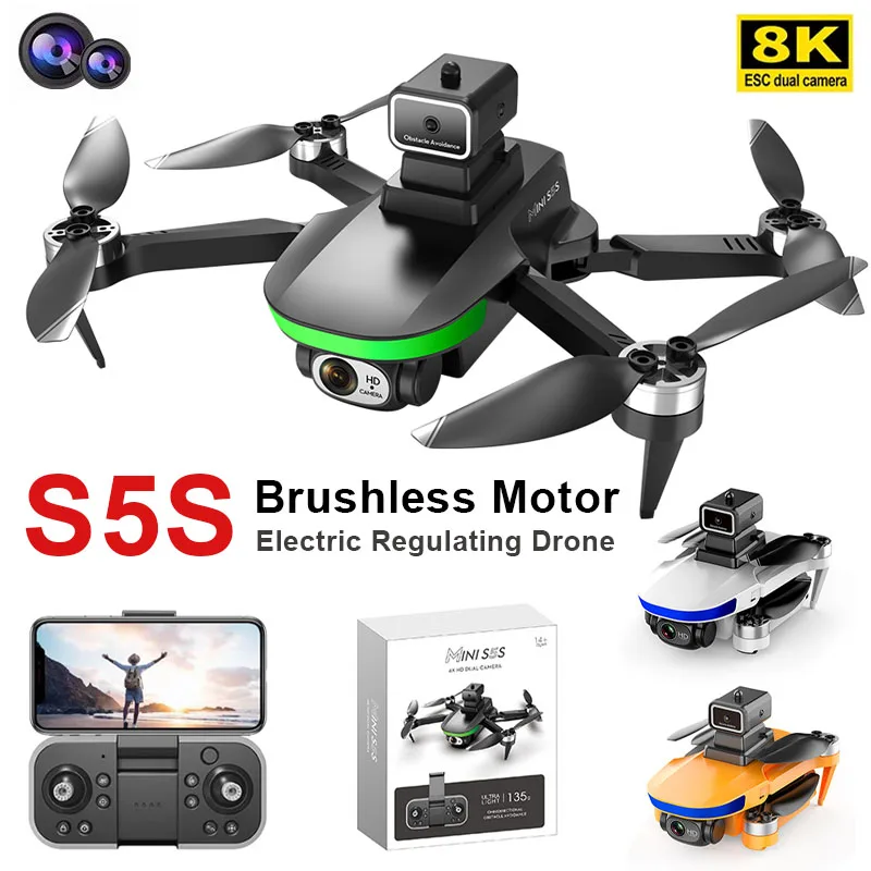 S5S Drone 8K 4K Professional with 1080P HD Camera Intelligent Obstacle ...