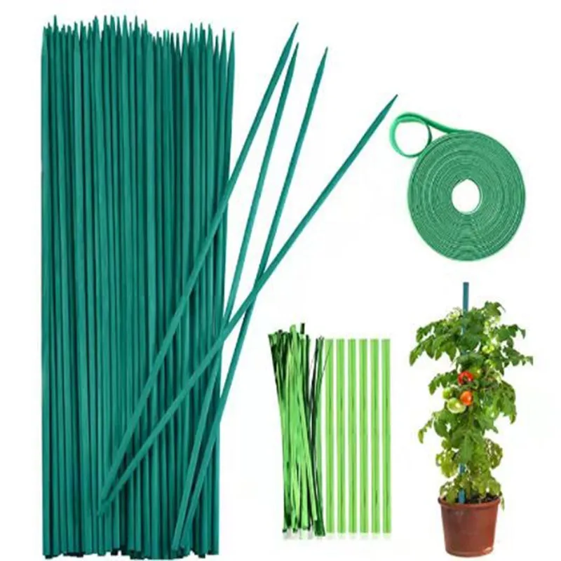 10Pcs-Bamboo-Green-Sticks-Plant-Support-Flower-Stick-Orchid-Rod-Plant ...